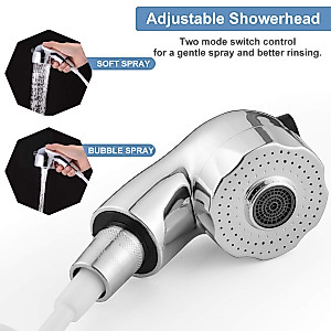 Hand Shower Sink Shower Hose Sprayer for Hair Washing,Faucet Rinser Set with Faucet Adapter, Shower Stand and Hose - for Utility Room, Bathroom, Laundry Tub HG522