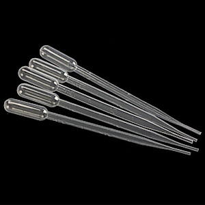 100 Pcs Transparent Pipettes, 0.2ml Plastic Transfer Pipettes Disposable Eye Droppers, Multi-Functional Calibrated Pipettes Practical Science Laboratory Supplies
