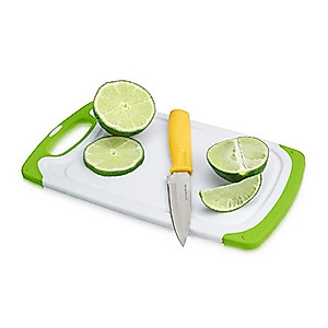 True Small Cutting Board with Paring Knife, Cutting Board and Knife Set, Fruit and Vegetable cutting board, Lemon and Lime board, Cutting Board Set of 2, Green