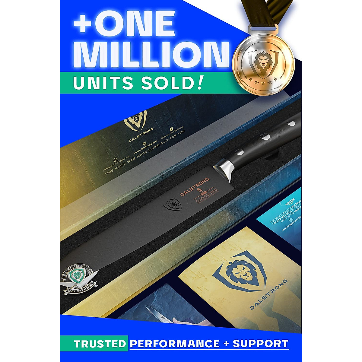 Dalstrong Serrated Utility Knife - 5.5 inch - Gladiator Series Elite - Forged High Carbon German Steel - Kitchen Knife Gift - Serrated Knife Blade - Sheath Included - NSF Certified