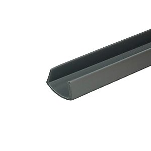 Outwater Plastics Silver 1/2'' Rigid Vinyl Plastic U-Channel/C-Channel 72 Inch Lengths (Pack of 10 Pieces, 60 feet Total)