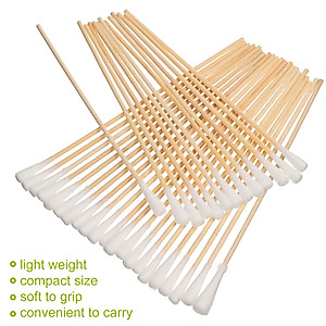 200 Pieces 6 Inches Buds for Dog Long Ear Swab with Wooden Handle for Pet