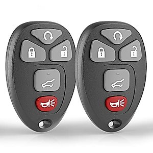 Key Fob Compatible for 2007-2017 Buick Enclave GMC Acadia Cadillac Escalade Saturn Outlook Chevrolet Suburban Tahoe GMC Yukon P/N: 15913415 OUC60270 OUC60221 Self-Programming - Pack of 2