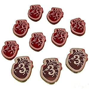 LITKO Cthulhu Token Set | Compatible with Elder Sign | Arkham Horror | Eldritch Horror | Mystery Horror Game (Health Tokens)