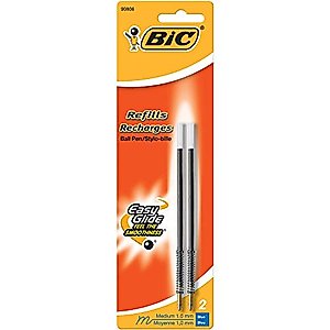 BIC Pen Refill for Wide Body/Velocity/Clear Click, Medium Point, Pack of 2, Blue - MRC21-B-BLU