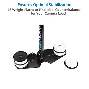 Flycam 5000 Handheld Camera Stabilizer with Comfort Arm Vest. Precise Balancing, Smooth & Fatigueless Operations. Quick Shock Absorption, Free Quick Release, Arm Brace & Table Clamp (FLCM-CMFT-KIT)
