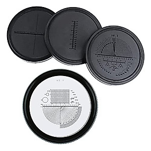 Scale Loupe Magnifier 10X Magnification with 4 Glass Scale Charts, 8 LED Lights 25mm Field of View Jewelry Magnifying Tools