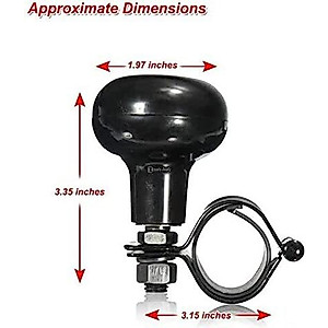 Zento Deals Classic Black Universal Fit Vehicle Steering Wheel Suicide Spinner Premium Quality Power Handles (black 1)