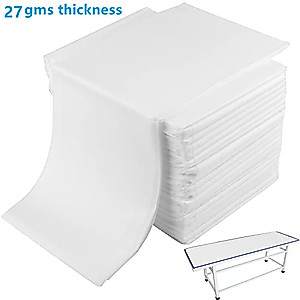 DEAYOU 40 PCS Disposable Spa Bed Sheets, Waterproof Massage Table Sheet Protector, Non Woven Fabric Bed Cover for Massage Therapy, Beauty Salon, Tattoo, Hotels, Esthetician, 31" x 67", Oil-Proof
