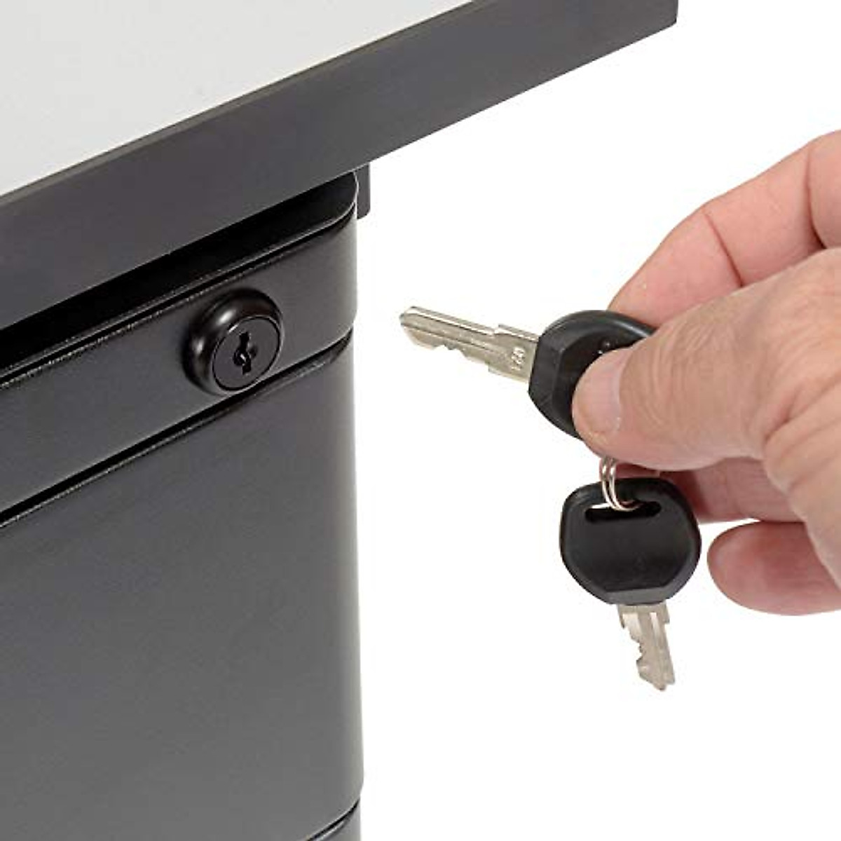 Nexel Interion Office Desk with 6 Drawers - 72" x 24" - Gray