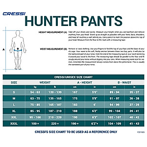 Cressi Hunter Rash Guard Pants, Camo Blue, XL