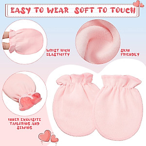 20 Pairs Newborn Baby Boys Girls Mittens 0-6 Months Infant Toddler Mittens No Scratch Solid Color Gloves (Bright Color)