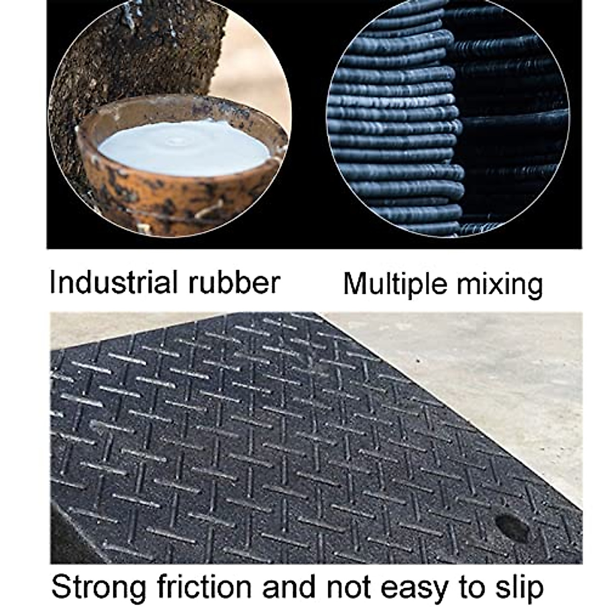 Rubber Curb Ramp, Heavy-DutyCapacity Threshold Ramps, Duty Door Step Ramp For Wheelchairs, Mobility Scooters And Power Chairs, Driveway Curb Ramp With Slip-Resistant ( Size : 50*100*19cm(19.6*39.3*7.4