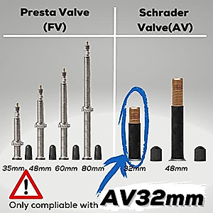 Corki Cycles Bike Inner Tubes 27.5" x 1.75/1.95/2.0/2.1/2.125 Schrader Valve 32mm 2 Pack