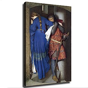 EsaSam The Meeting On The Turret Stairs By Frederic William Burton Picture Canvas Art Poster And Wall Art Picture Print Modern Family Bedroom Decor Posters (No Framed,24×36inch)
