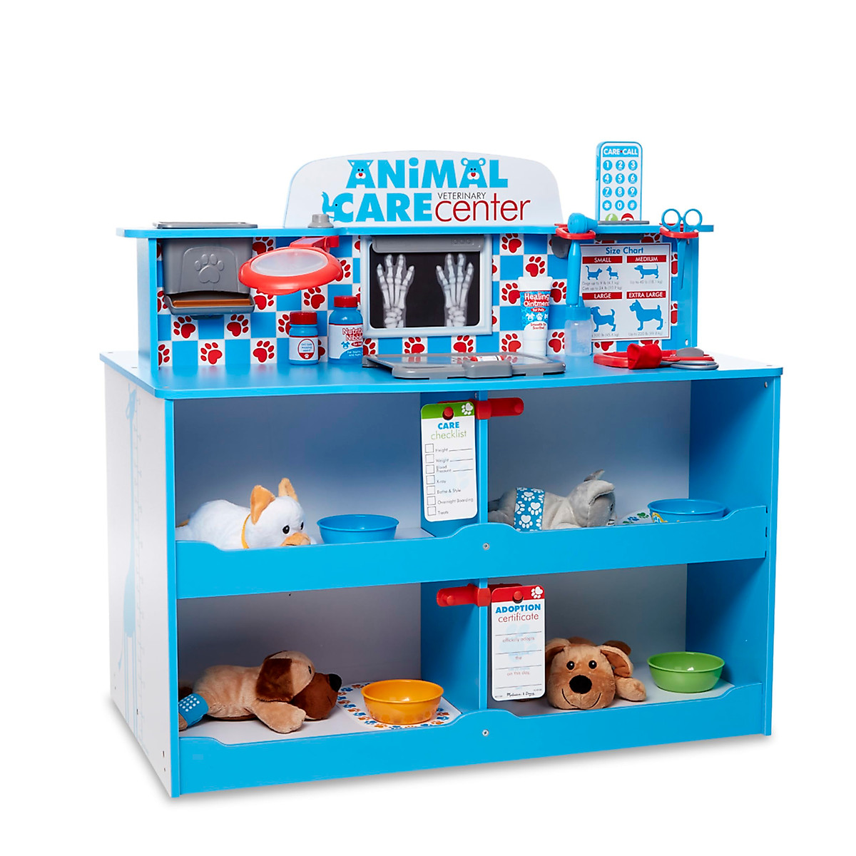 Melissa & Doug Animal Care Veterinarian and Groomer Wooden Activity Center for Plush Stuffed Pets (Not Included)