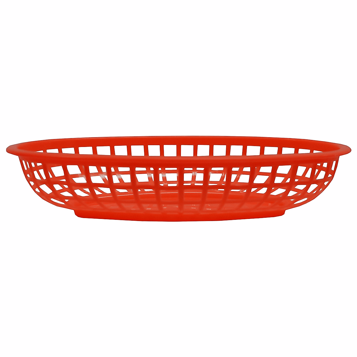 Set of 12 Red Oval Fast Food / Deli Baskets, 9.25 by 5.67-Inch, Red (12)