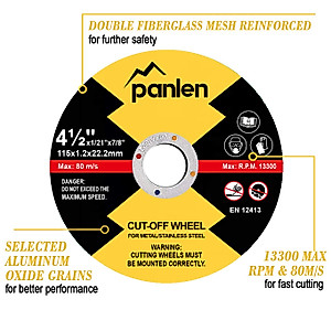 50 Pack Cut Off Wheels 4 1/2 inch Thin Metal & Stainless Steel Cutting Wheel, Professional Fast Cutting Disc for Angle Grinder