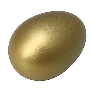 Lovermusic 2 PCS Gold Plastic Egg Shakers Set Musical Hand Percussion Shakers Musical Percussion Instruments