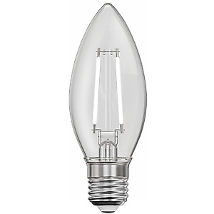 Feit B10 E26 (Medium) Filament LED Bulb Daylight 60 Watt Equivalence 2 pk