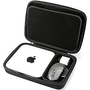 RAIACE Hard Storage Case Compatible with Apple Mac Mini M1. (Case Only, Not Include The Device and Accessories) - Black(Black Lining)
