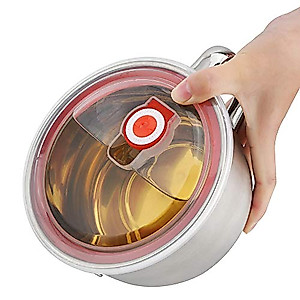 Mirenlife 18/8 Stainless Steel Leak Proof Food Storage Container with Handle and Lid, Snack Bowl, Stainless Steel Bento Lunch Box, Soup Bowl, Noodle Pot, Ramen Cooker, Induction Cooker Directly