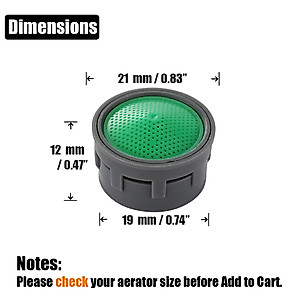 JQK Faucet Areator, 4.75 GPM Insert Faucet Aerators Replacement Parts Bathroom 10 Pack, FAG-P10