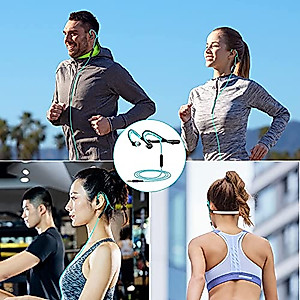 mucro Sports Headphones Over The Ear Headphones Wired for Running Exercise with Microphone Compatible Foldable Behind The Neck Headphones for Workout Jogging Gym Ear Buds