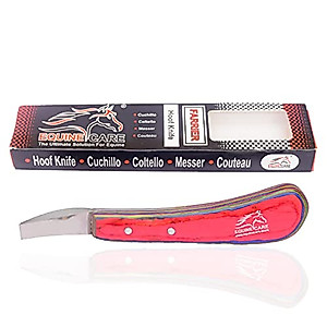 Equine Care Farrier Hoof Loop Knife - Sharp J2 Steel Blades with Comfortable Sheet Handle - Ideal for Farriers and Horse Owners