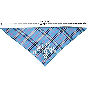 Dog Birthday Bandana, Birthday Boy Puppy Bandana for Small Medium Large Dogs Blue