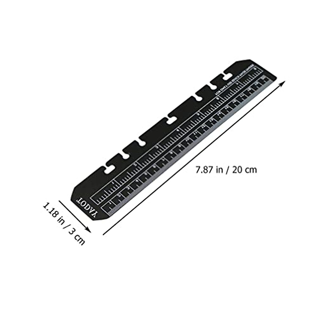 Operitacx 18Pcs Bookmark Rulers, Black Plastic Planner Bookmark, Page Marker Divider, Pagefinder Measuring Page Ruler, Notebook Planner (A5 A6 A7 Each 6 pcs)