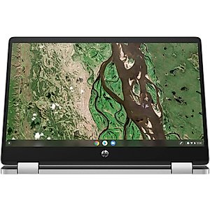 HP 2022 Newest X360 2-in-1 Chromebook 14" HD Touchscreen, Intel Celeron N4500(Up to 2.8GHz), 4GB DDR4 RAM, 32GB eMMC, WiFi, Bluetooth, Webcam, USB Type-C, Chrome OS, Silver