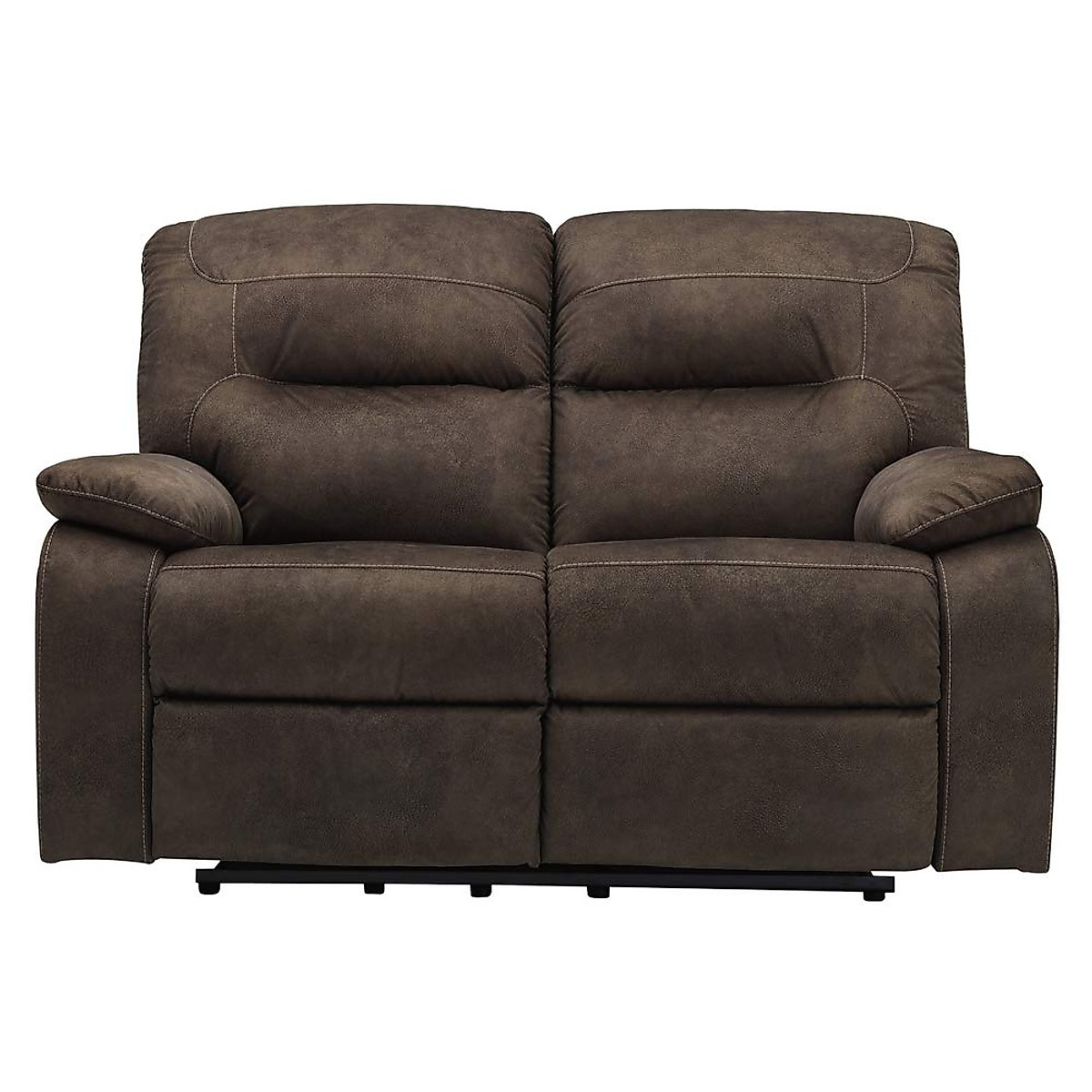 Signature Design by Ashley Bolzano Faux Leather Manual Reclining Loveseat, Brown