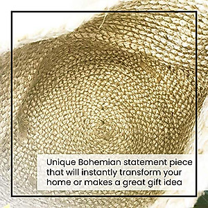 Gully And Vine Jute Basket Planter with Handles – Modern Natural Woven Boho Décor Used as Indoor Pot Plant Cover for 11 inch Pot, Storage Organizer, Toys, Laundry – 13 inch x 12 inch H x 14 inch