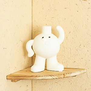 Increased Fire Corner Wall Shelf Wall Mounted Wood Round Floating Shelves Hanging Plant Shelf Kitchen Bathroom Speaker Large Carbonize