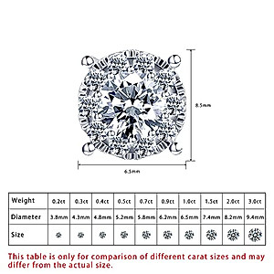 Beyond Brilliance 1.00 Carat Round Cut Lab Grown Diamond Stud Earrings for Women (J, VS2-SI1) Sterling Silver Fine Jewelry | Diamond Jewelry for Women | Gift Box Included