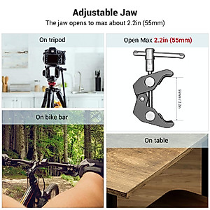 SmallRig Multi-Functional Ballhead Clamp Magic Arm Adapter with Bottom Clamp - 2161