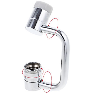 DOITOOL 1080° Swivel Faucet Extender for Bathroom Sink, 2 Water Outlet Modes 1080° Rotatable Faucet Aerator 360° Swivel Faucet Attachment Kitchen Bathroom Faucet Extender Rotating Tap Aerator