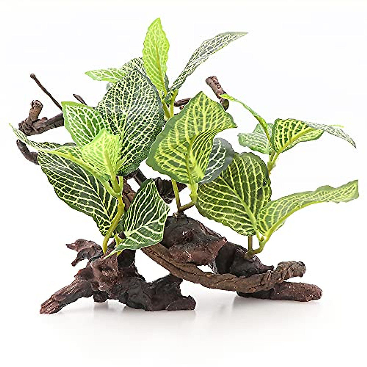 HRRIVE Reptile Rain Forest Ground Plants Decorations for Lizard Snake Bearded Dragon Crested Gecko Amphibian and Terrarium Habitat Decor