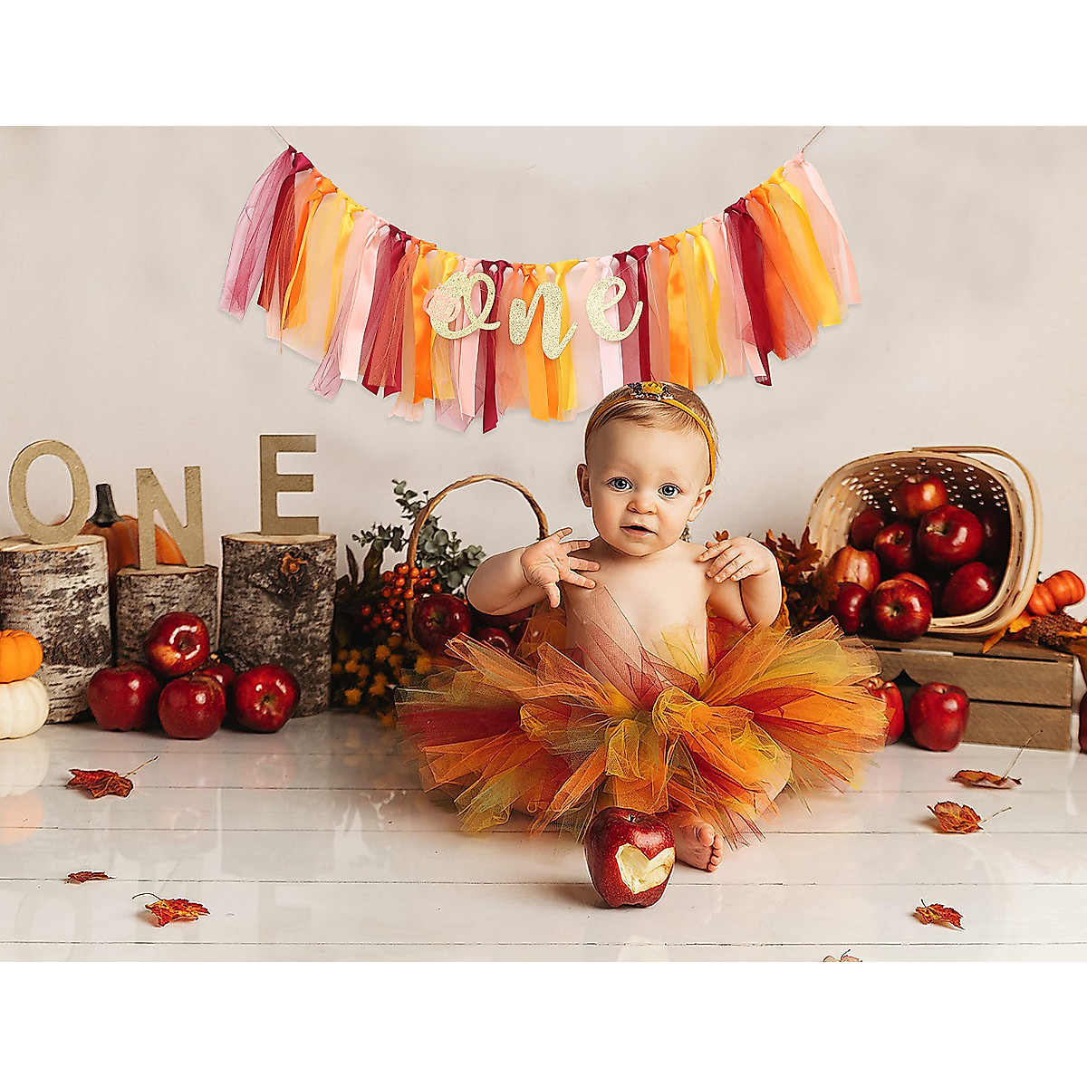Little Pumpkin 1st Birthday High Chair Banner-Birthday High Chair Ballet Banner, Halloween Birthday Banner, Party Decorations (Little Pumpkin)