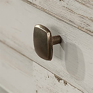 Sauder River Ranch Rustic 6-Drawer Bedroom Dresser in White Plank, White Plank Finish