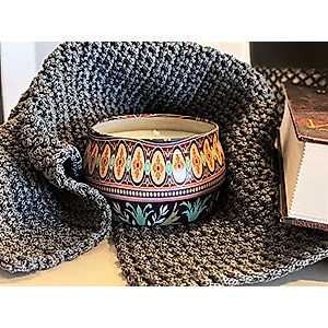 Soy Wax Candle in Perfect Decorative Giftable Metal Tin - Peppermint-Eucalyptus Natural Oil and Pure Organic Soy Wax - for Living Room, Home, Bedroom - Handmade in USA