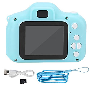 FOSA Mini Digital Camera Cartoon Video Camera, Portable Kids Camera Children's Digital Camera Photo Video Recorder Camera 1080P HD Camera for Birthday, Christmas and New Year Gifts(Green 32GB)