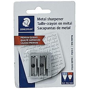 Staedtler Metal Sharpener, Double Hole for Pencils and Colored Pencils, 1-Each (510 20BK)