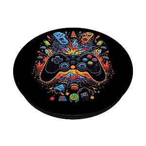 Gamer Aesthetic Graphic Gaming Video Games Boys Teens Kids PopSockets Standard PopGrip