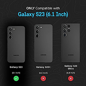 Pelican Voyager - Samsung Galaxy S23 Case [6.1"] [18FT MIL-STD Drop Protection] [Wireless Charging] Phone Case for Samsung Galaxy S23 w/Belt Clip Holster Phone Stand - Anti Yellowing - Clear