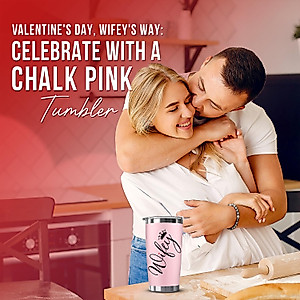 ZAGKOO Mothers Day Gifts for Wife from Husband - Wife Mothers Day Gifts, Wife Birthday Gift Ideas, Anniversary Wedding Romantic I Love You Presents for Wifey, Fiance, Her - To My Wife Pink Tumbler Cup