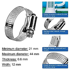 Pool Hoses for Above Ground Pools, 4 Pack 1.25 x 59 Inch Pool Filter Pump Hoses, Compatible with Intex Pool Filter Pump 607, 637 With 8 Metal Clamps(4)