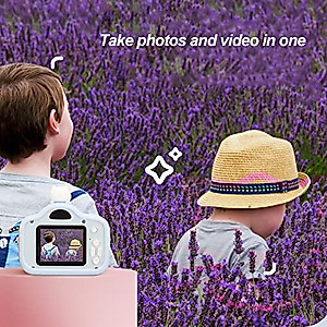 Childrens Camera, Simple Operation Childrens Camera with Lanyard for Gift