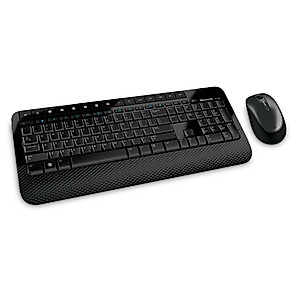 Microsoft Wireless Desktop 2000, Black - Wireless Keyboard and Mouse Combo with Comfortable Palm Rest.